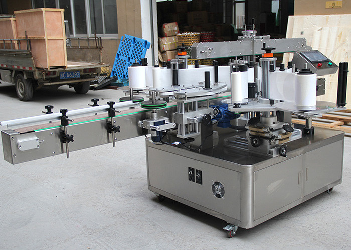 Flat Label Applicator Machine , Plastic Bottle Labeling Machine OEM Service